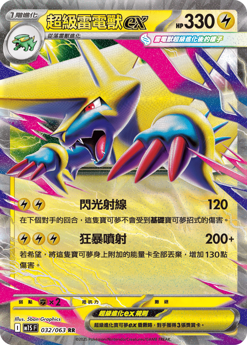 Shop [Traditional Chinese] Mega Manectric ex / 超級雷電獸ex 032/063 RR M1S – TCGHOBBY